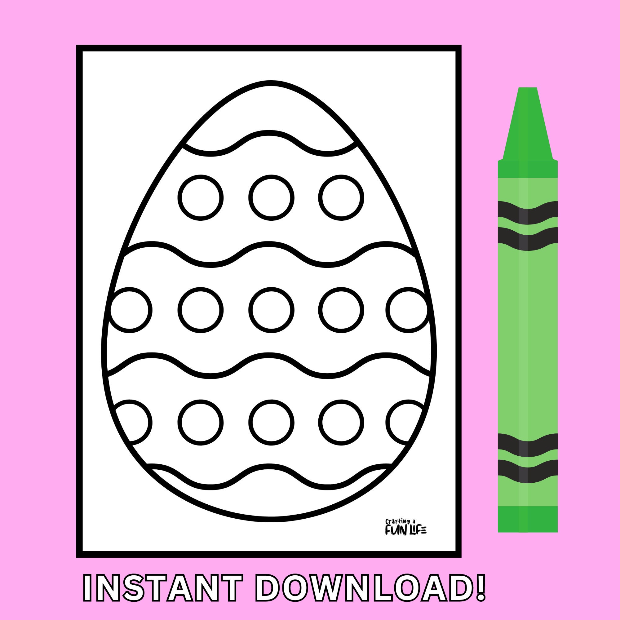 Easter Egg Coloring Pages for Kids, Easter Activity for Kids, Easter ...