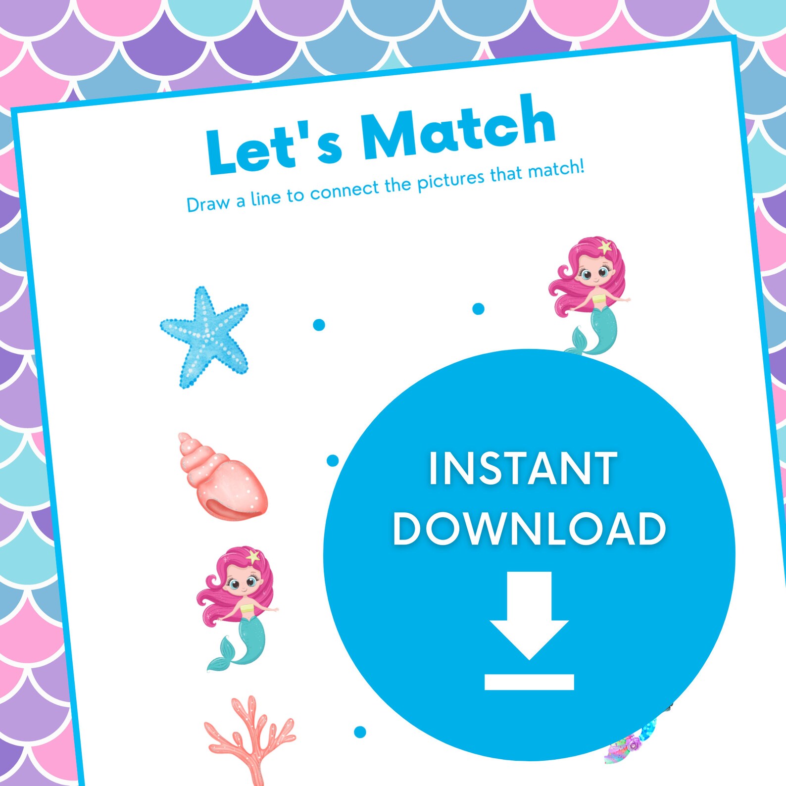 Mermaid Activity Bundle for Kids, Summer Activity Sheets, Printable ...