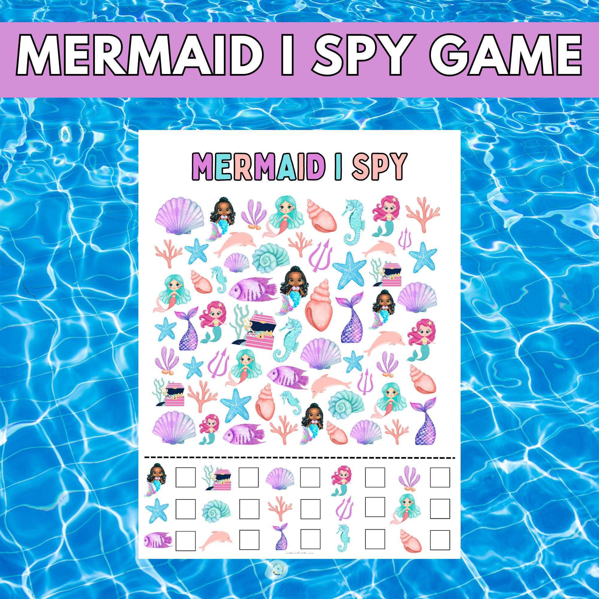Mermaid I Spy Activity for Kids, Look and Find Activity for Kids ...