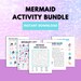 Mermaid Activity Bundle for Kids, Summer Activity Sheets, Printable ...