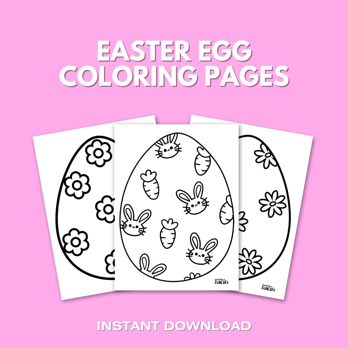 Easter Egg Coloring Pages for Kids, Easter Activity for Kids, Easter ...