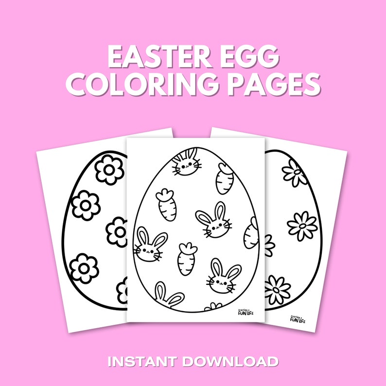 Easter Egg Coloring Pages for Kids, Easter Activity for Kids, Easter ...