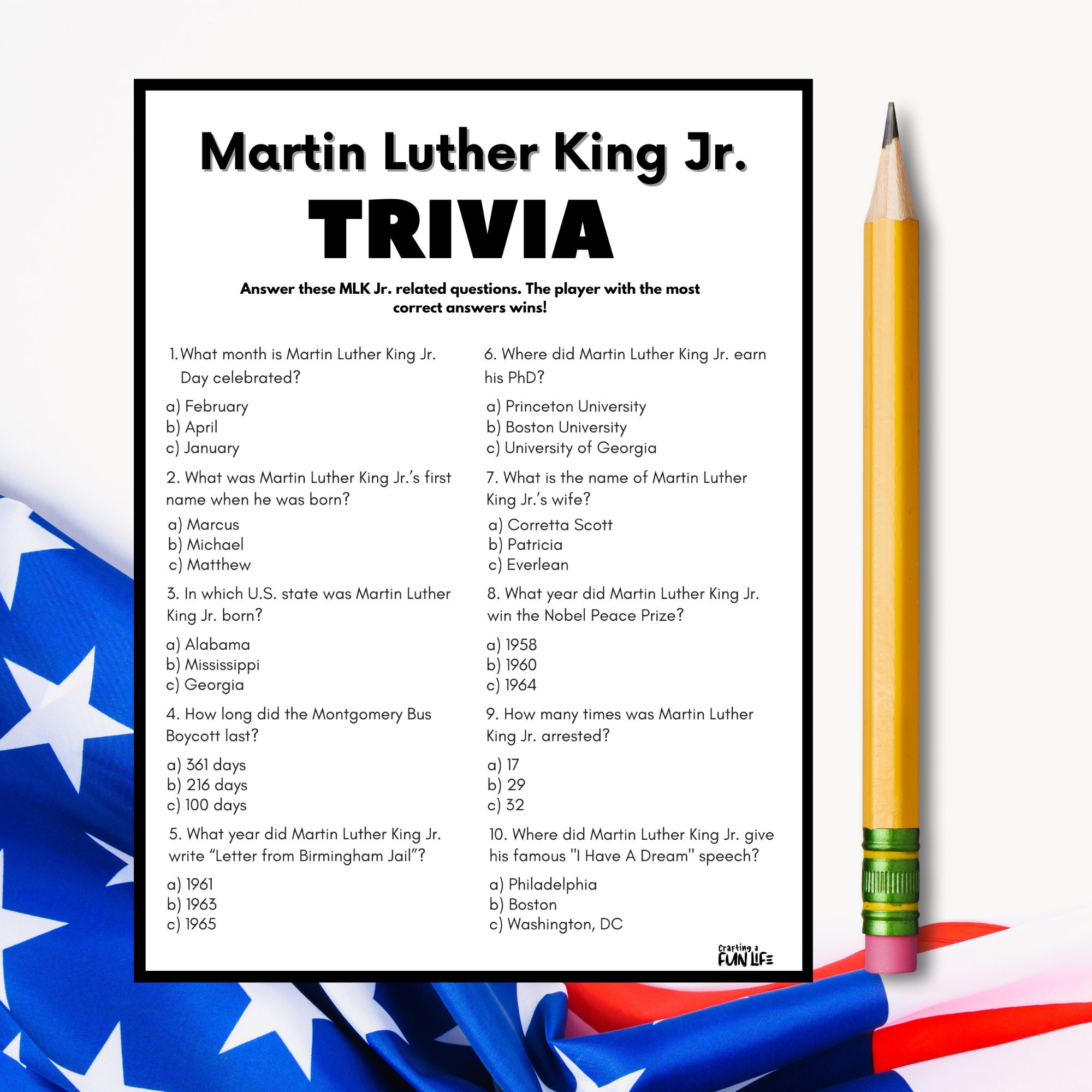 Martin Luther King Jr Activity Bundle, MLK Day Printable, Classroom ...