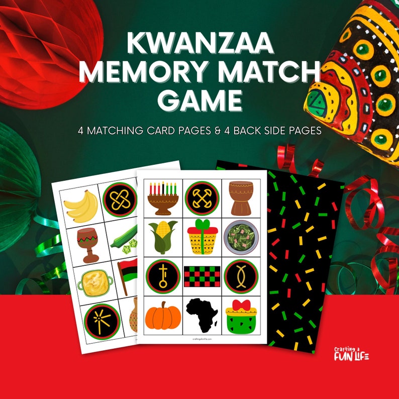 Kwanzaa Memory Match Game for Kids (digital Download) - Etsy