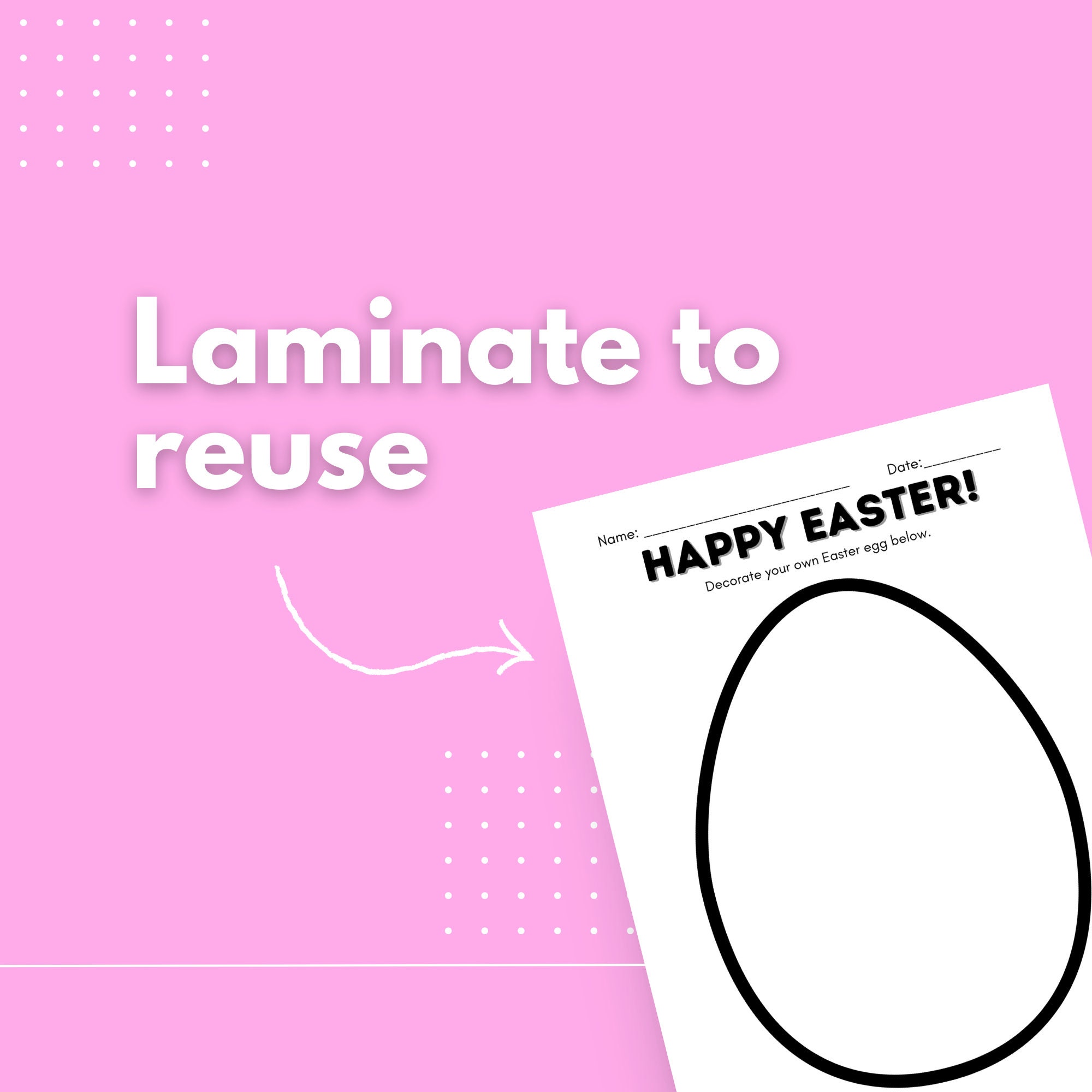 Decorate the Easter Egg Activity for Kids, Printable Easter Egg, Easter ...