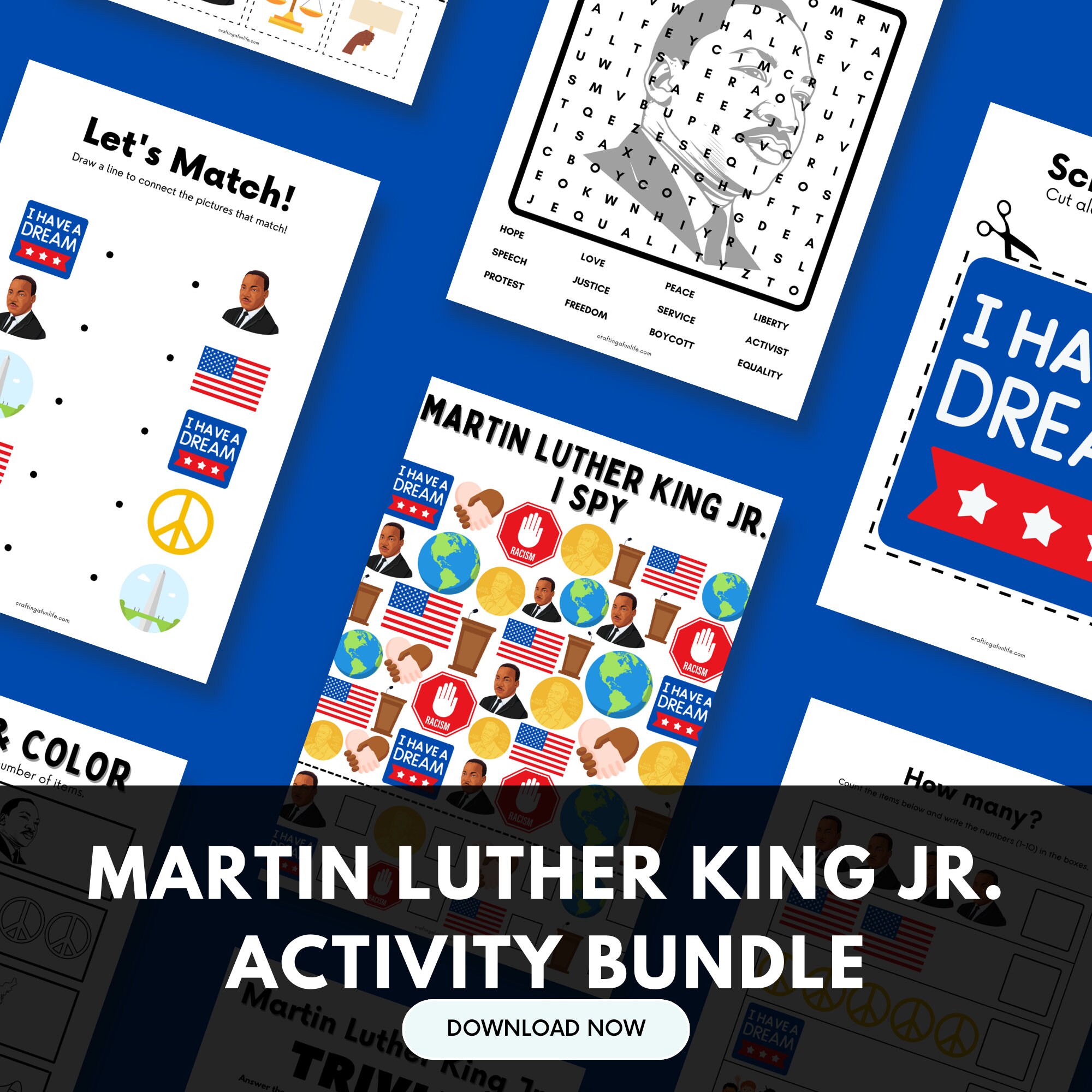 Martin Luther King Jr Activity Bundle, MLK Day Printable, Classroom ...