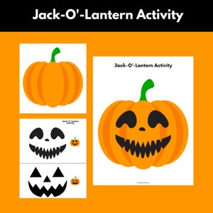 Halloween Jack-o'-lantern Activity, Pumpkin Printable, Printable ...
