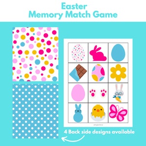Easter Memory Match Game for Kids, Printable Easter Games, Classroom ...