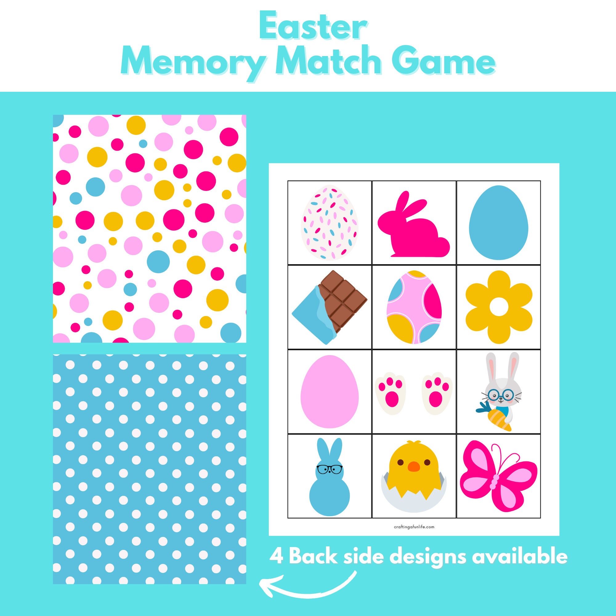 Easter Memory Match Game for Kids, Printable Easter Games, Classroom ...