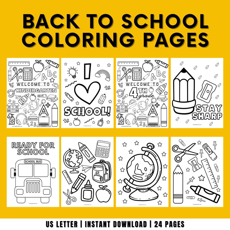 Back to School Activity Bundle for Kids, Back to School Activities ...