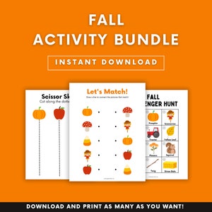 Fall Activity Bundle for Kids, Fall Activities, Autumn Activity Sheet ...
