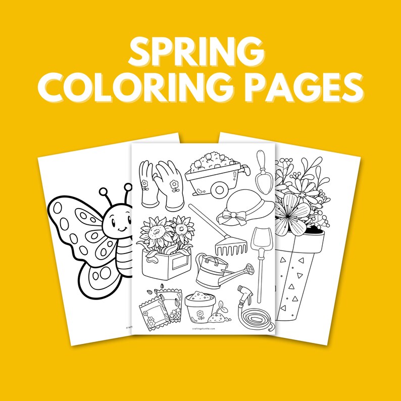 Spring Coloring Pages for Kids, Spring Activity for Kids, Toddlers ...