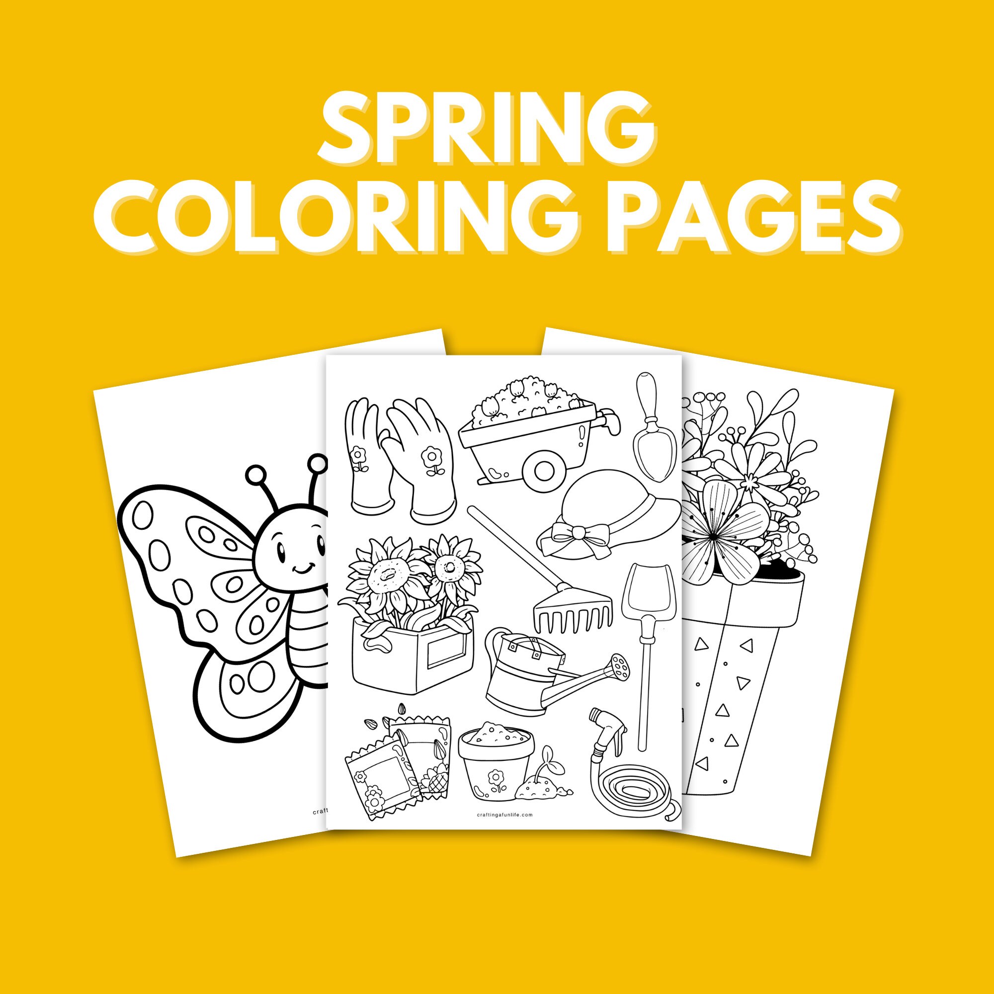 Spring Coloring Pages for Kids, Spring Activity for Kids, Toddlers ...
