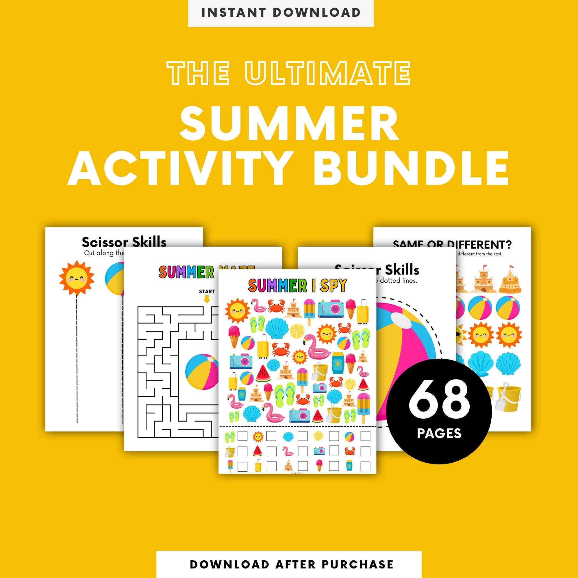 Summer Activity Bundle for Kids, Summer Activities for Kids, Printable ...