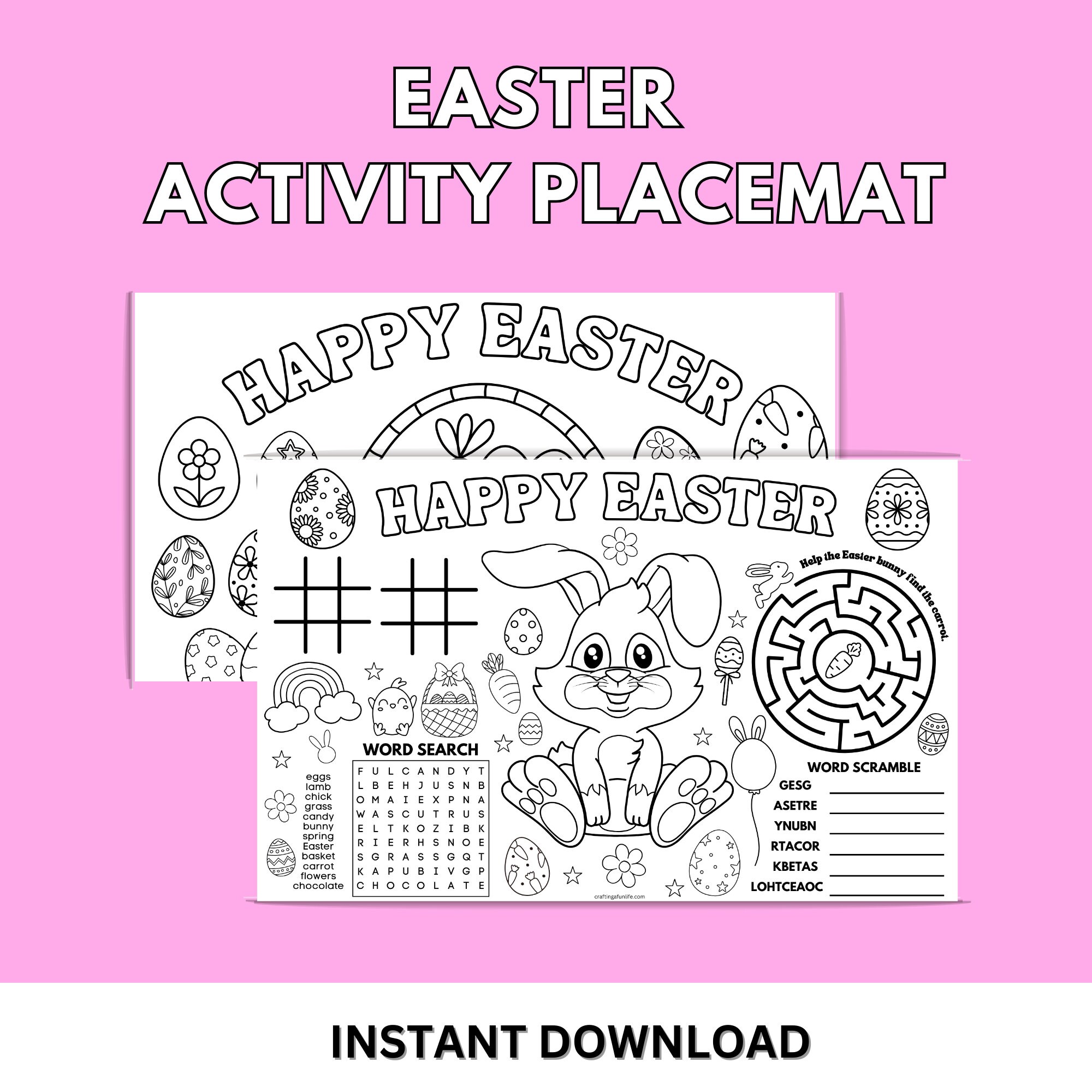 Easter Activity Bundle for Kids, Kid Games, Easter Coloring Pages, I ...