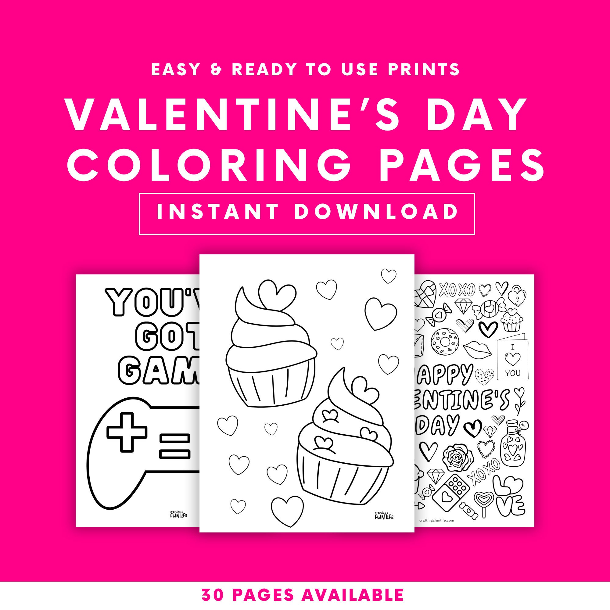 Valentine’s Day Coloring Pages for Kids, Kid’s Coloring Pages, Easy ...