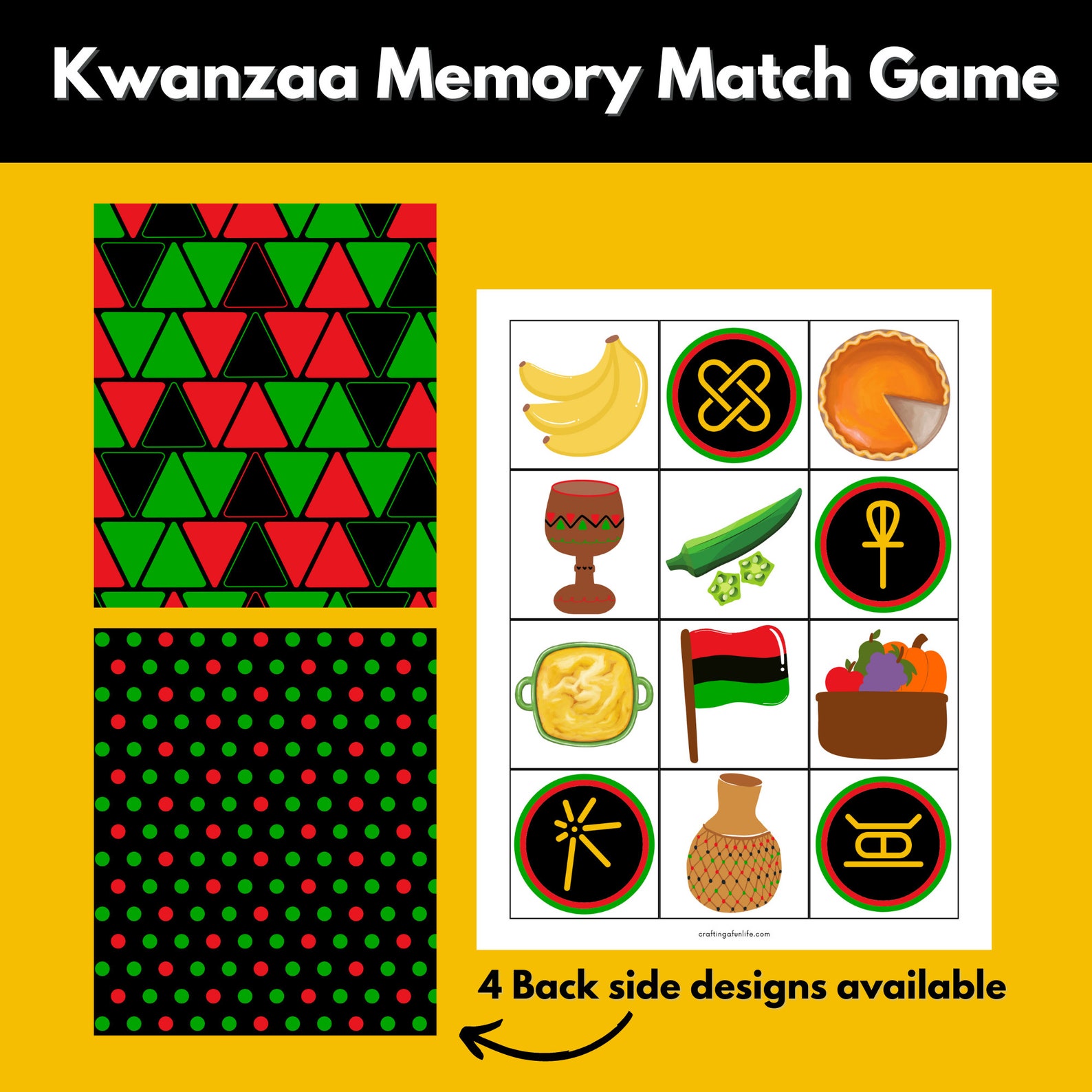 Kwanzaa Memory Match Game for Kids (digital Download) - Etsy