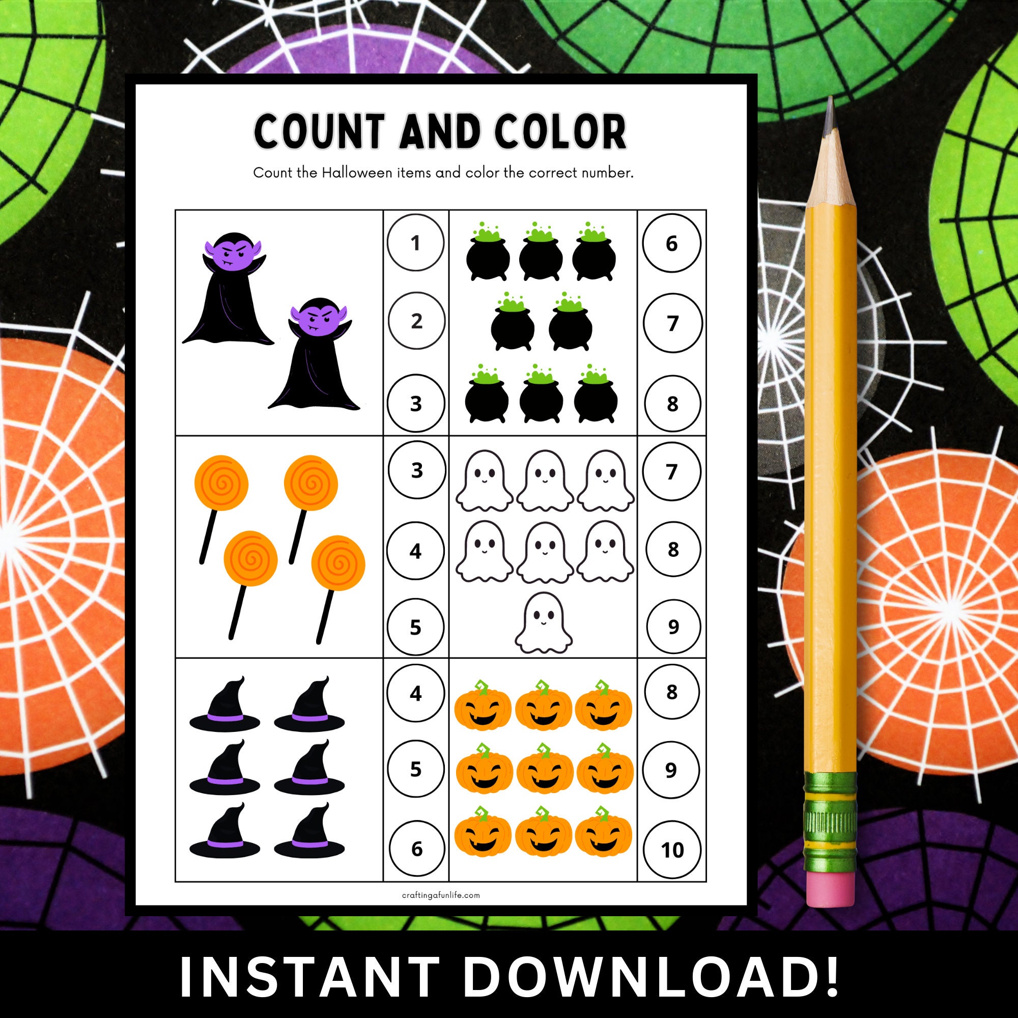 Halloween Math Activity Bundle for Kids, Printable Halloween Activities ...