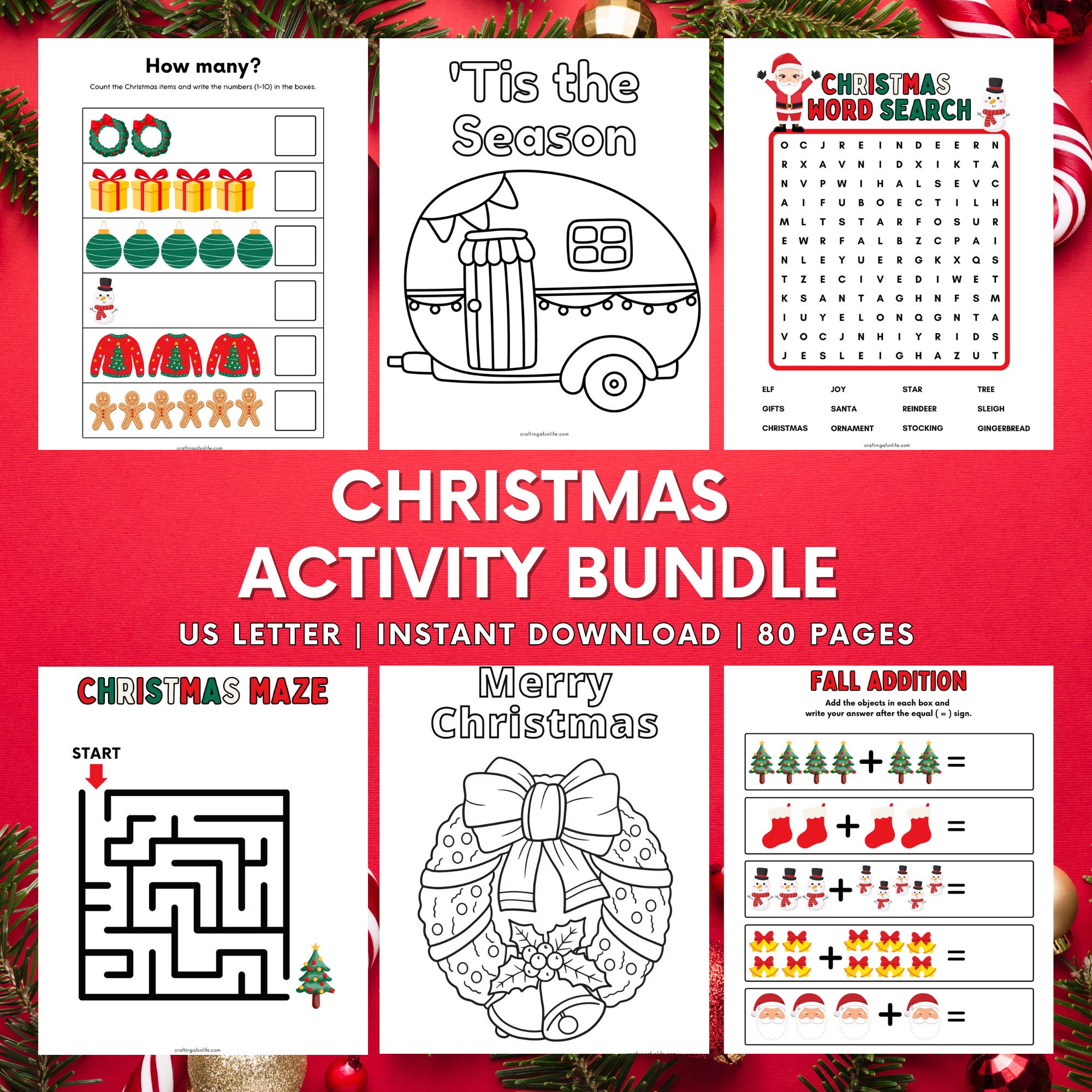 Christmas Activity for Kids, Preschool, Holiday Games, Christmas ...
