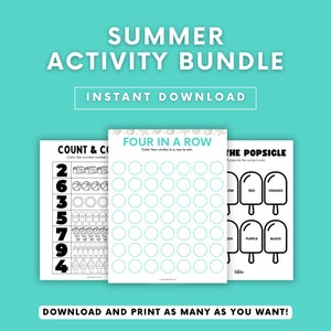 Summer Activity Bundle for Kids, Summer Activities for Kids, Printable ...