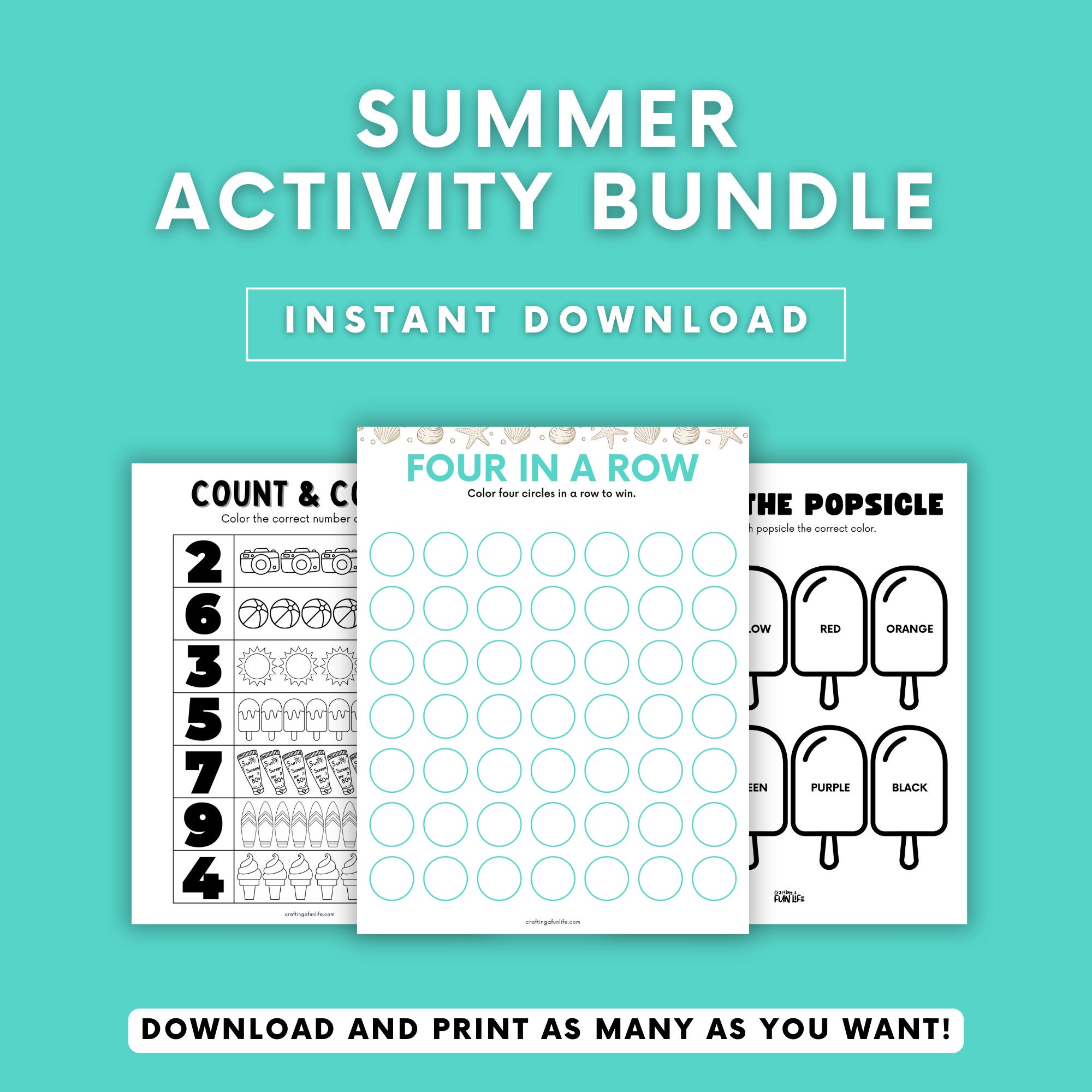 Summer Activity Bundle for Kids, Summer Activities for Kids, Printable ...