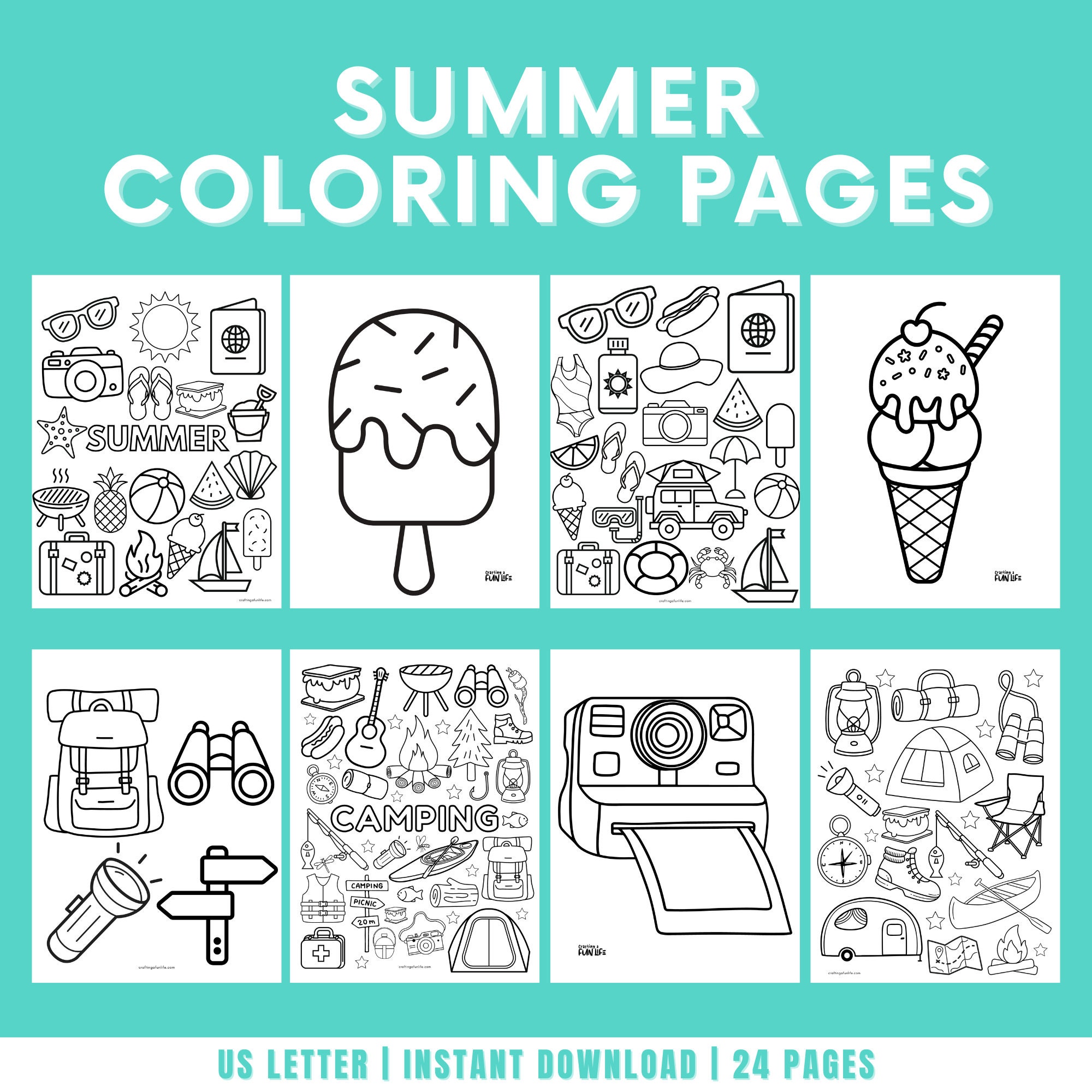 Summer Activity Bundle for Kids, Summer Activities for Kids, Printable ...