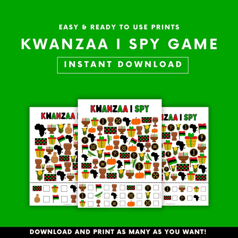 Kwanzaa I Spy Game for Kids: Printable Party Activity (PDF) - Etsy
