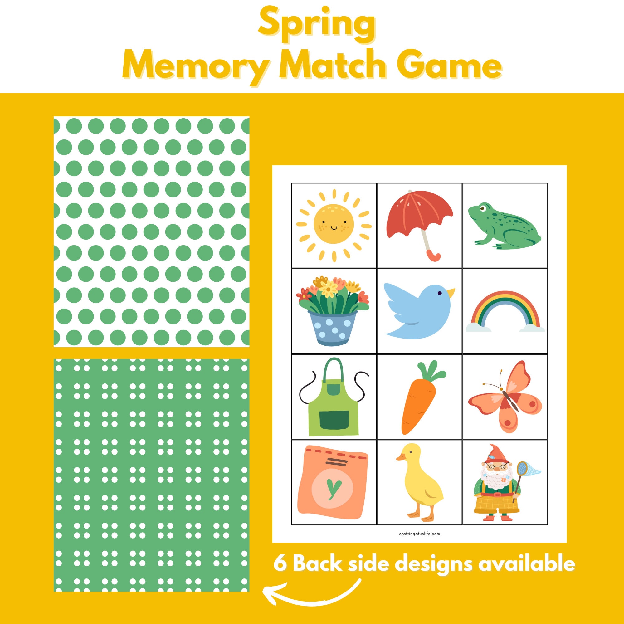 Spring Memory Match Game for Kids, Printable Spring Games, Classroom ...