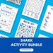 Shark Activity Bundle for Kids, Summer Activities for Kids, Printable ...