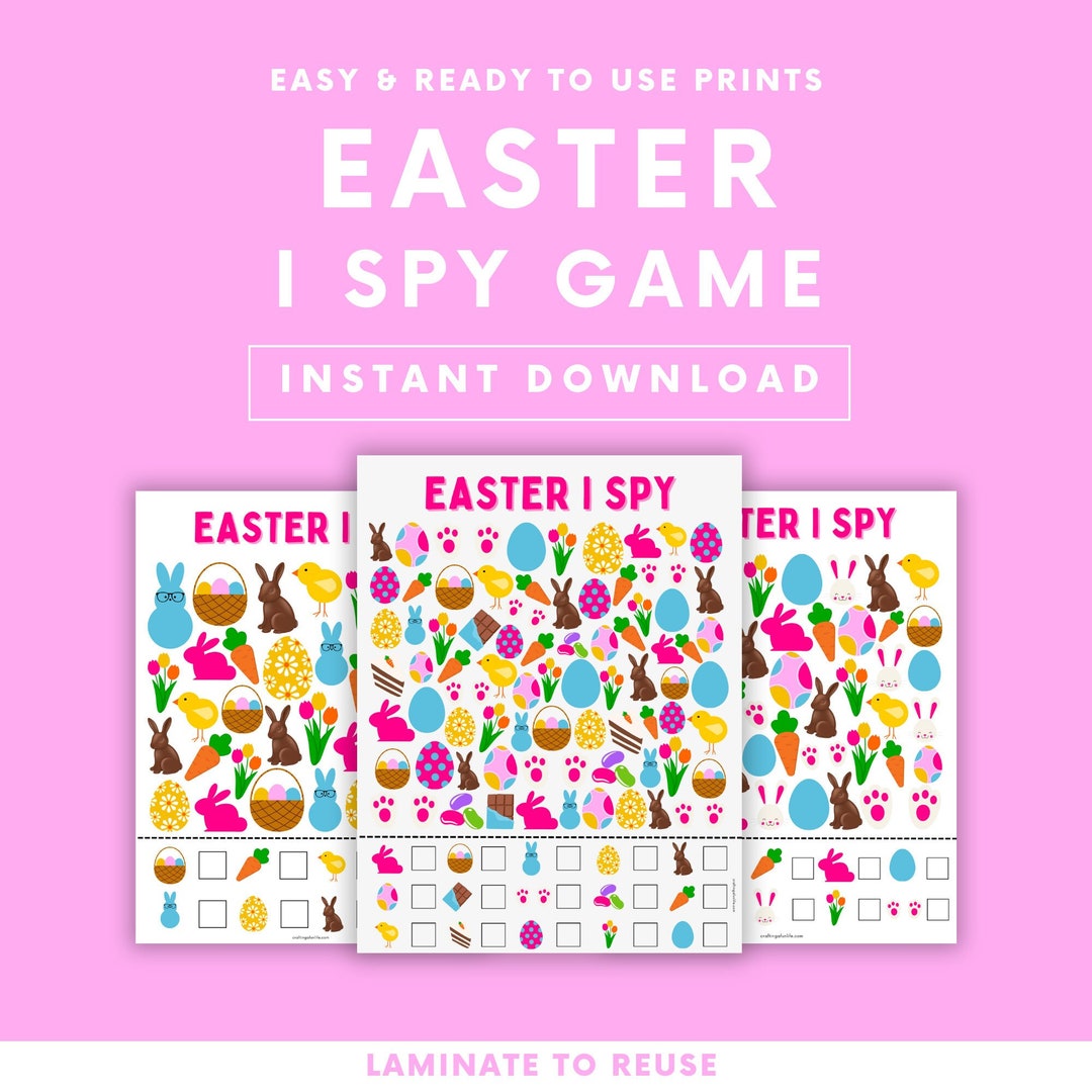 Easter I Spy Game for Kids, Printable Easter Game, Kids' Easter ...