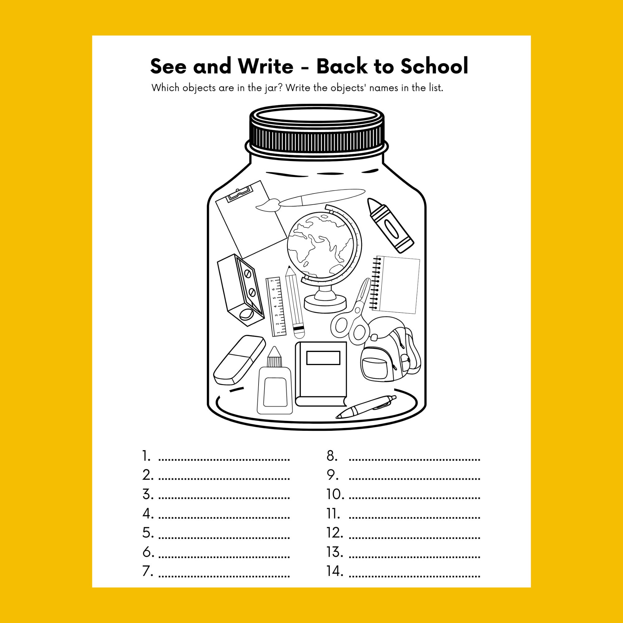 Back to School Activity Bundle for Kids, Back to School Activities ...