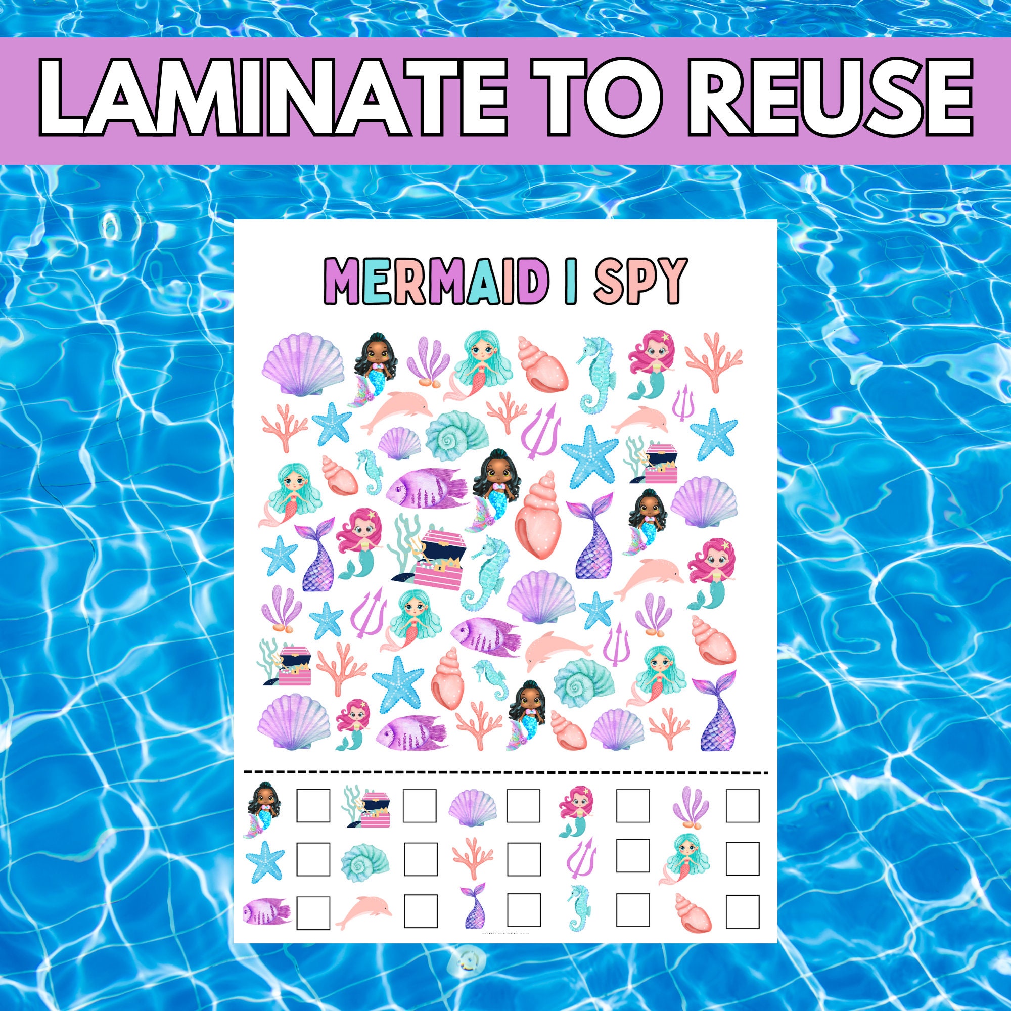 Mermaid I Spy Activity for Kids, Look and Find Activity for Kids ...