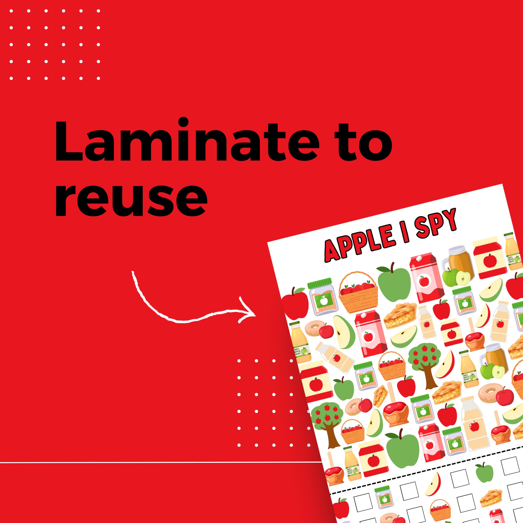 Apple I Spy Game for Kids, Autumn Seek and Find, Fall I Spy Game, Fall ...