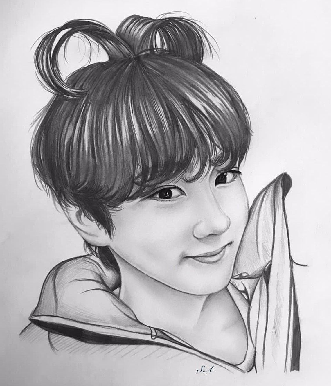 ENHYPEN Jungwon poster print of original drawing | Etsy