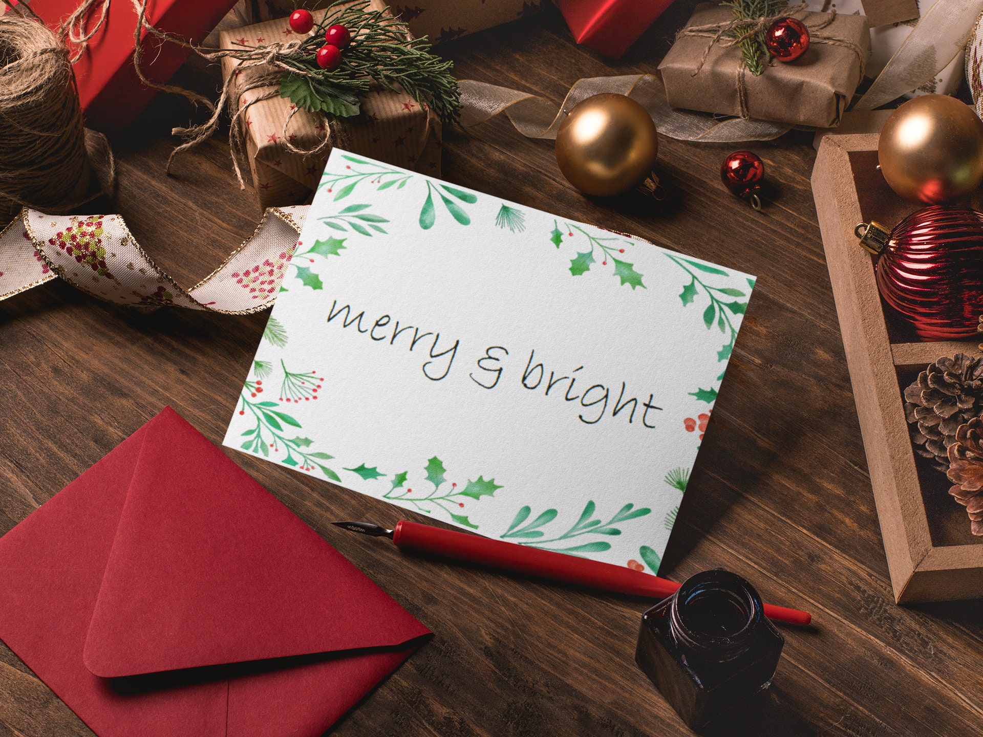 Simple Holiday Card Printable PDF Printable Christmas Card - Etsy