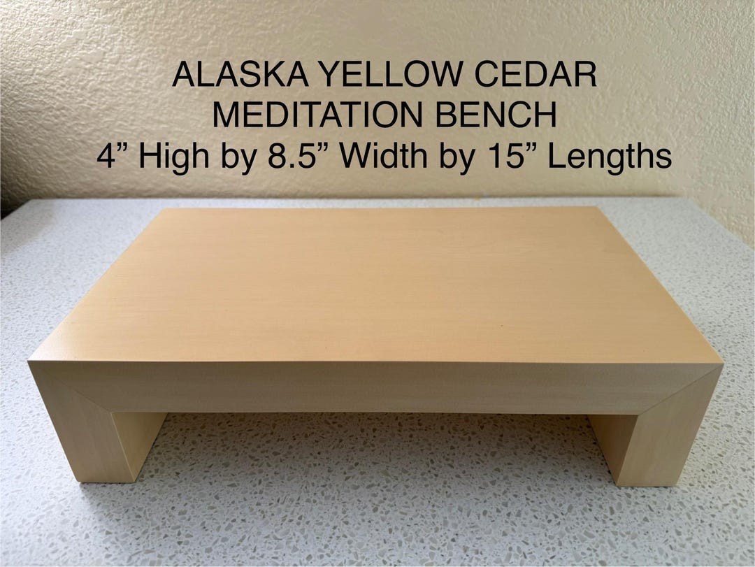 Solid Alaska Yellow Cedar Wood Meditation Bench - Etsy