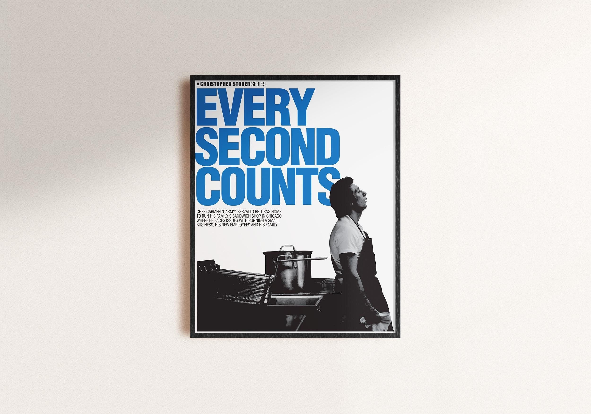 The Bear TV Show, Every Second Counts, Minimalist Poster, Wall Art ...