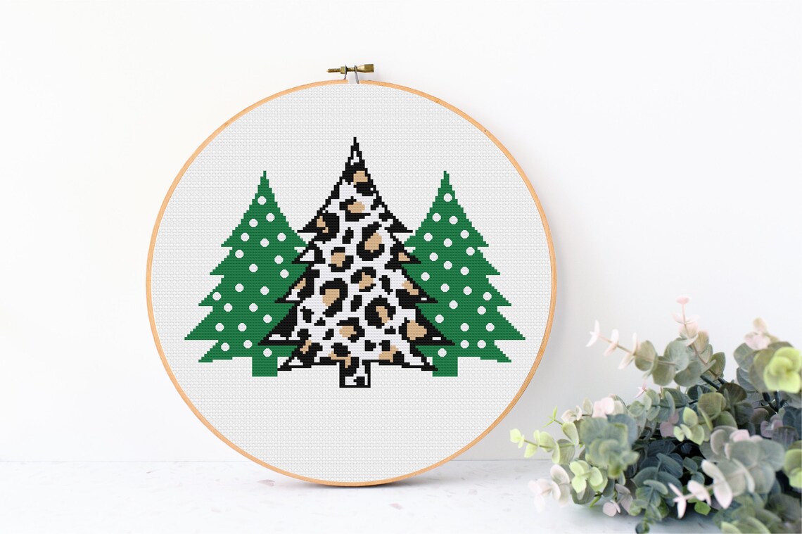 Christmas Tree Triple Cross Stitch Pattern PDF Pine Tree - Etsy