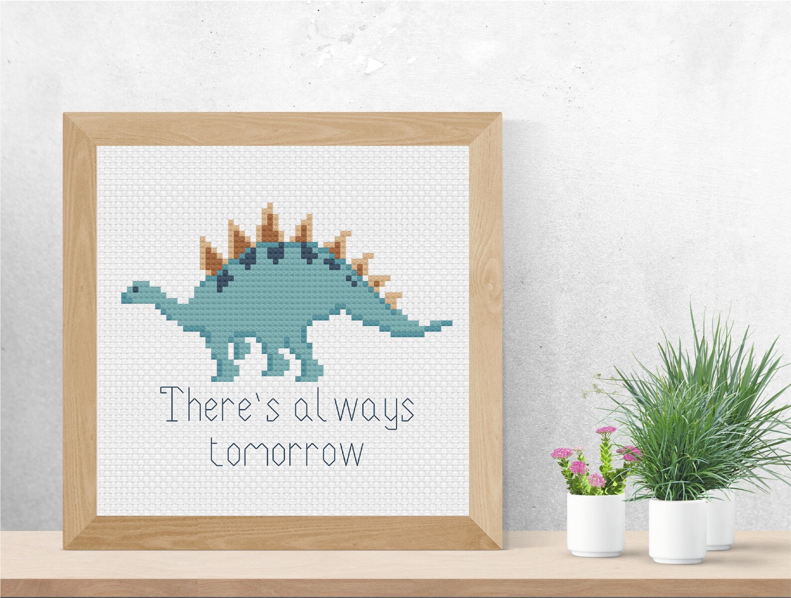 Dinosaur Cross Stitch Pattern PDF Dino Inspirational - Etsy