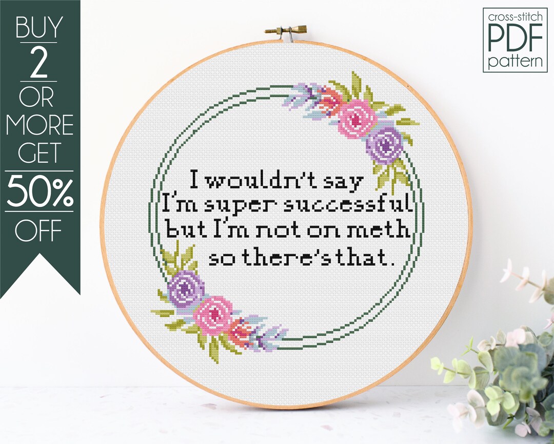 Inspirational Cross Stitch Pattern PDF, Motivational Cross Stitch ...