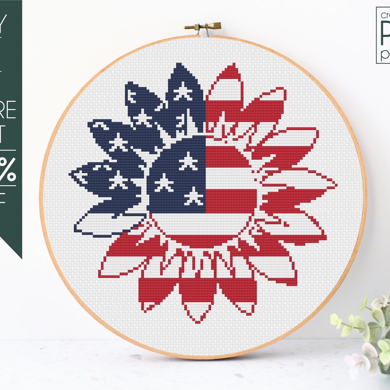 Patriotic Cross Stitch - Etsy