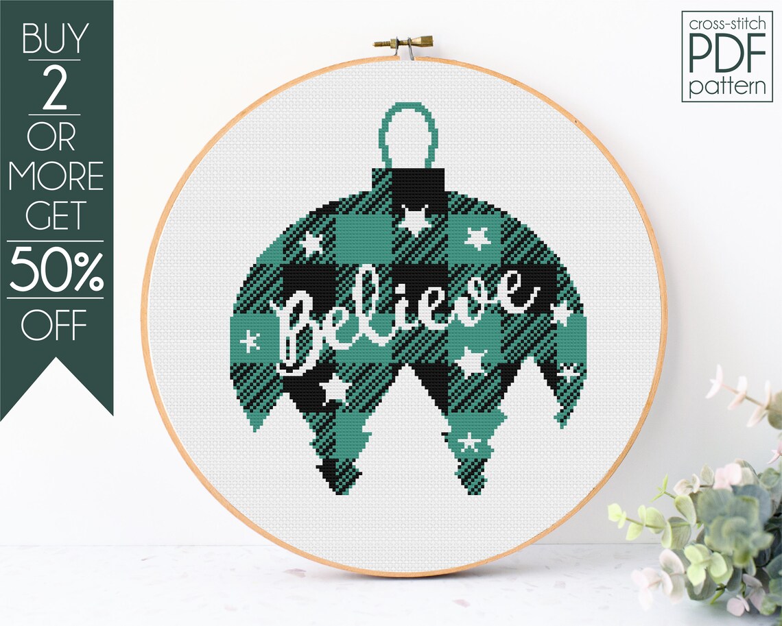 Christmas Ornament Cross Stitch Pattern PDF Christmas Tree - Etsy