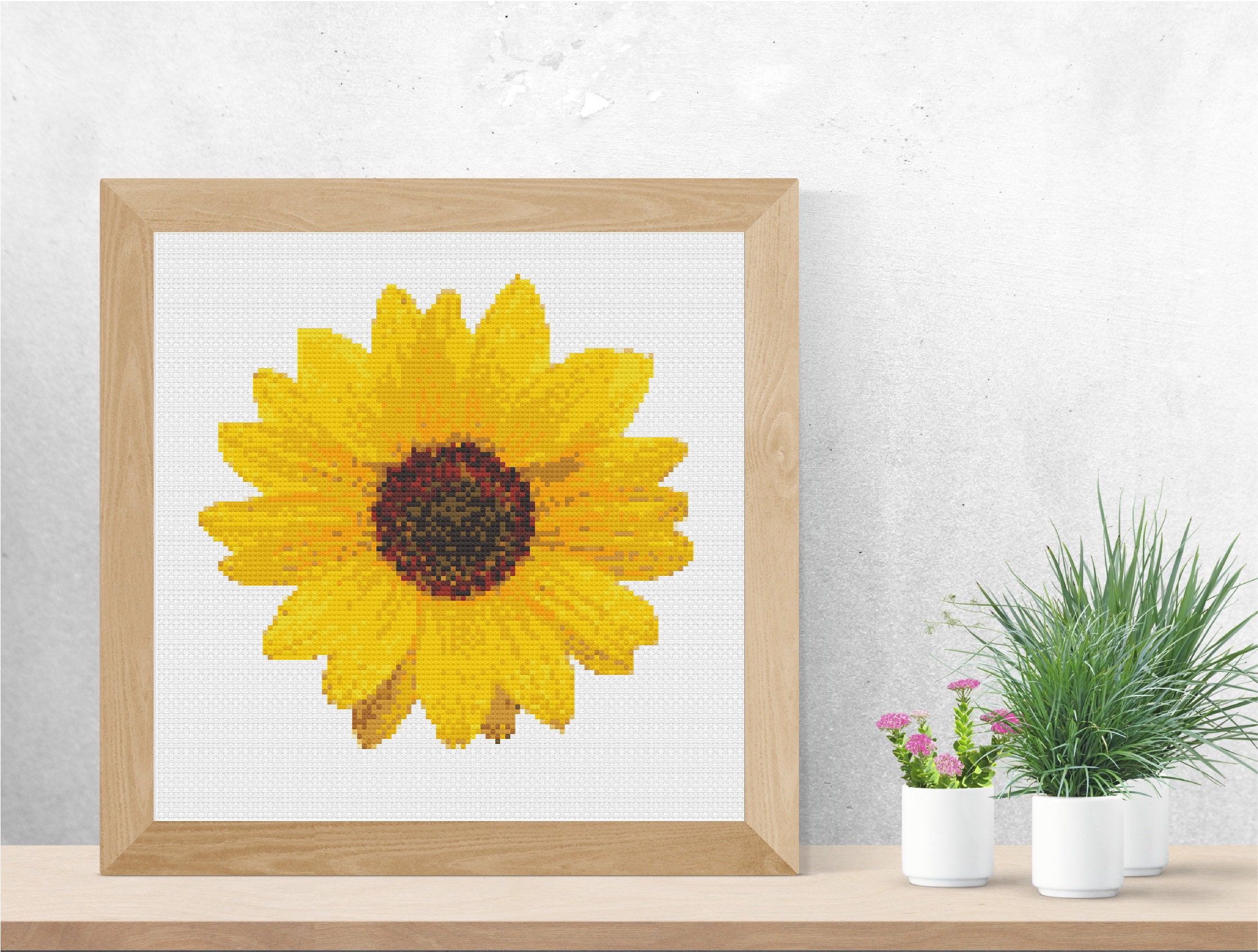 Sunflower Cross Stitch Pattern PDF Daisy Cross Stitch - Etsy