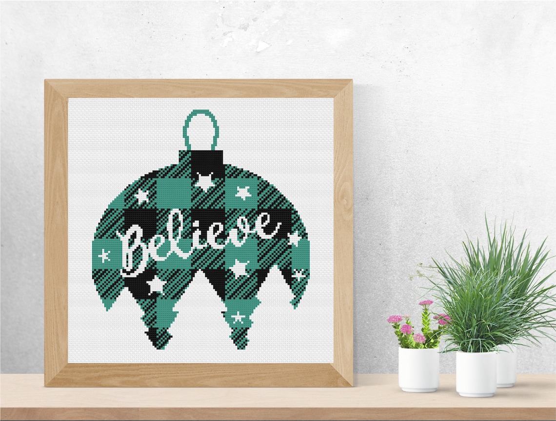 Christmas Ornament Cross Stitch Pattern PDF, Christmas Tree Cross ...