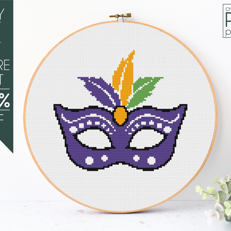Cross Stitch Mask - Etsy