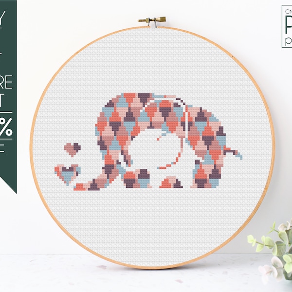 Cross Stitch Pattern Elephant - Etsy