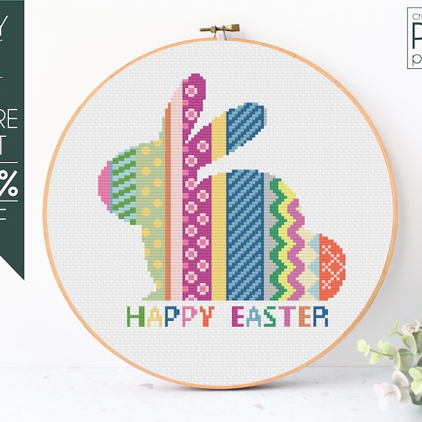 Rabbit Cross Stitch - Etsy