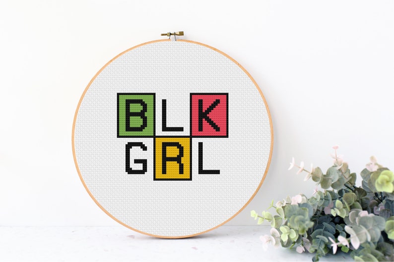 Black History Cross Stitch Pattern PDF, Black Girl Cross Stitch ...