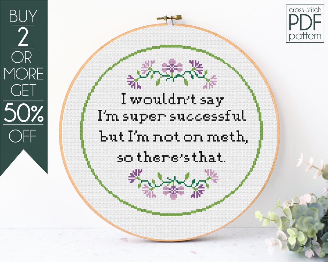 Inspirational Cross Stitch Pattern PDF, Motivational Cross Stitch ...