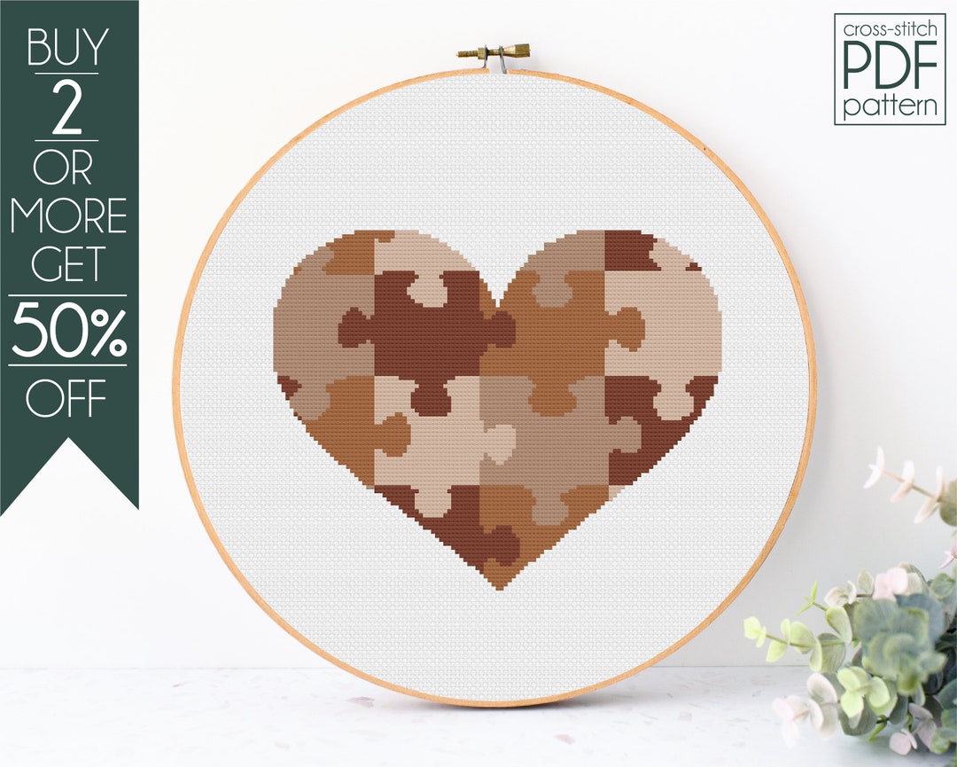 Black History Cross Stitch Pattern PDF, Skintone Puzzle Embroidery ...